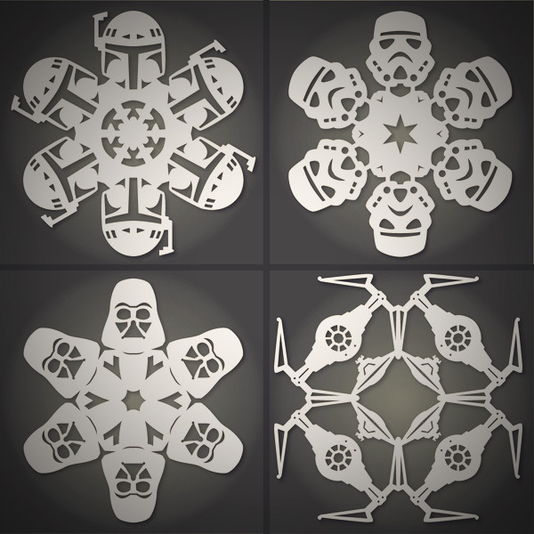 How To Make DIY Star Wars Snowflakes Free Templates ManMadeDIY